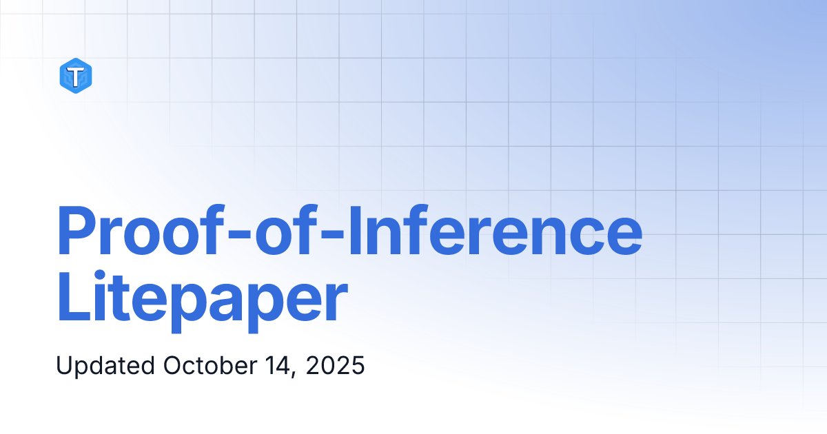 Proof-of-Inference Litepaper | Flux Point Studios, Inc. Docs